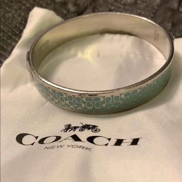 Jewelry | Coach Baby Blue Bangle Bracelet | Poshmark